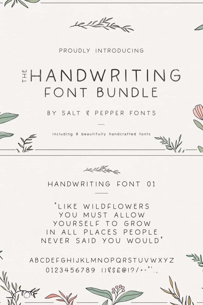 The Handwriting Font Bundle - Leasted - Graphics Template Resources