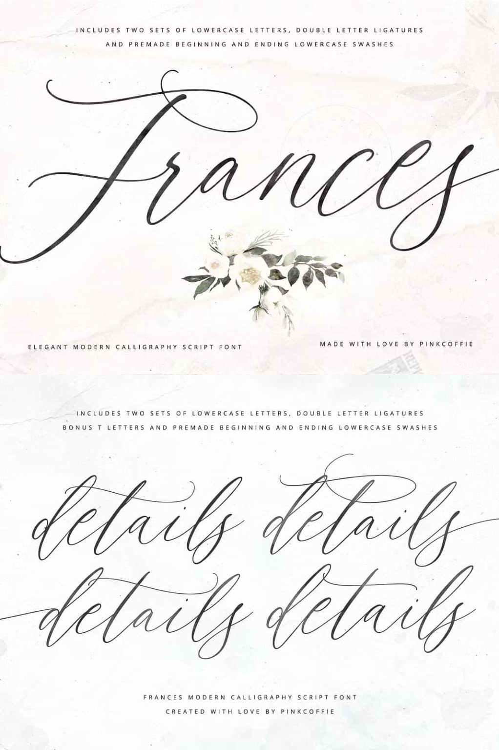 Frances | Modern Calligraphy Script - Leasted - Graphics Template Resources