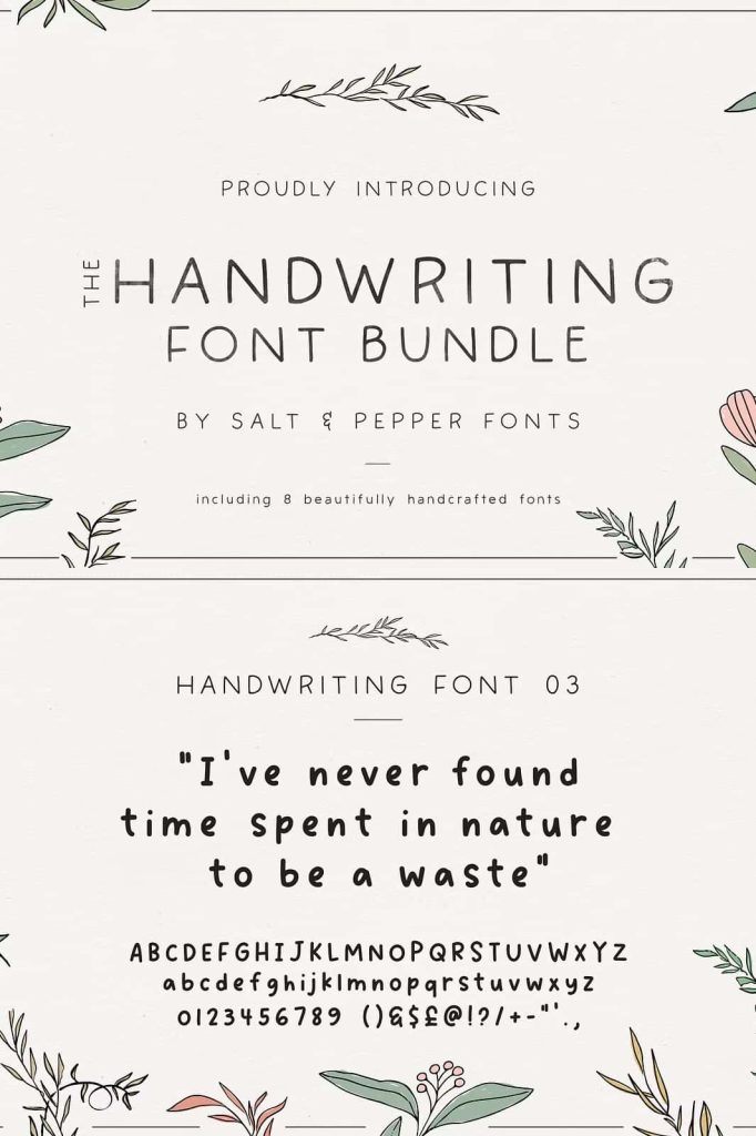 The Handwriting Font Bundle - Leasted - Graphics Template Resources
