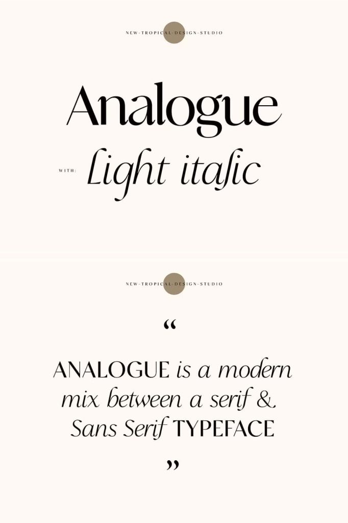 Analogue - Stylish Modern font - Leasted - Graphics Template Resources