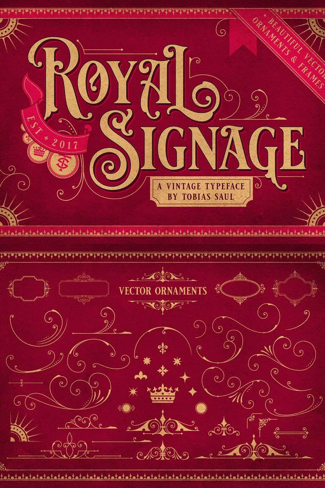Royal Signage Typeface - Leasted - Graphics Template Resources