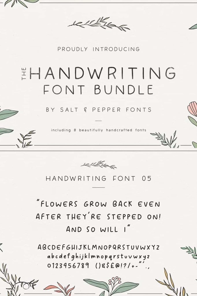 The Handwriting Font Bundle - Leasted - Graphics Template Resources