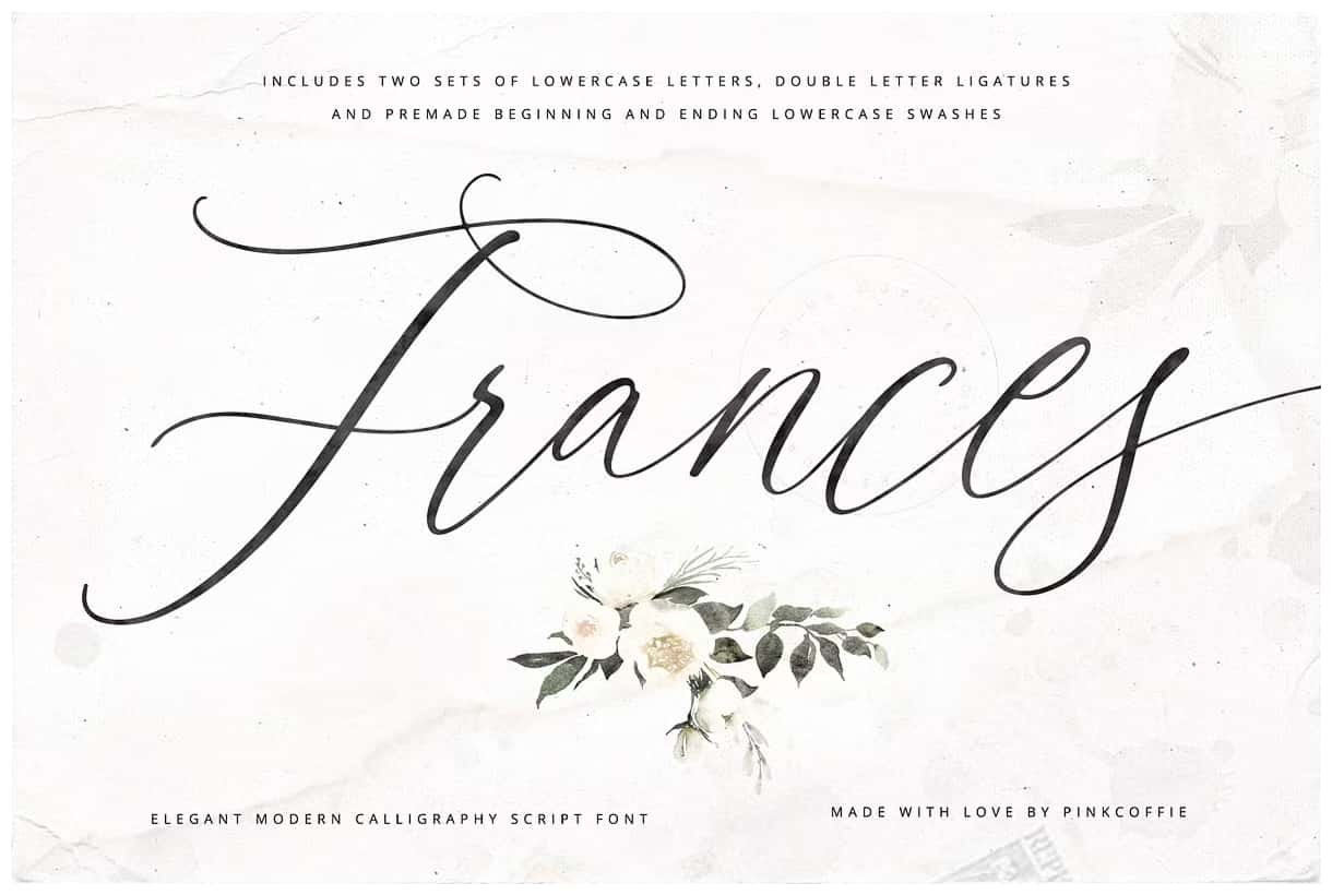 Frances | Modern Calligraphy Script - Leasted - Graphics Template Resources