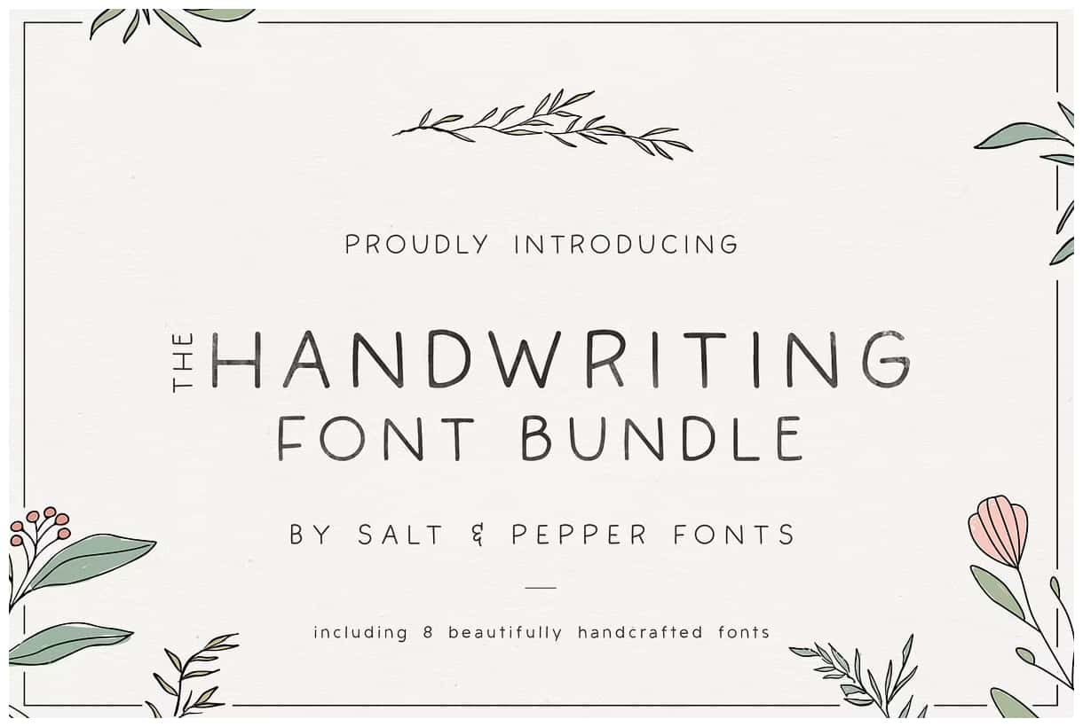 The Handwriting Font Bundle - Leasted - Graphics Template Resources