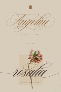 Angeline | Modern Calligraphy - Leasted - Graphics Template Resources