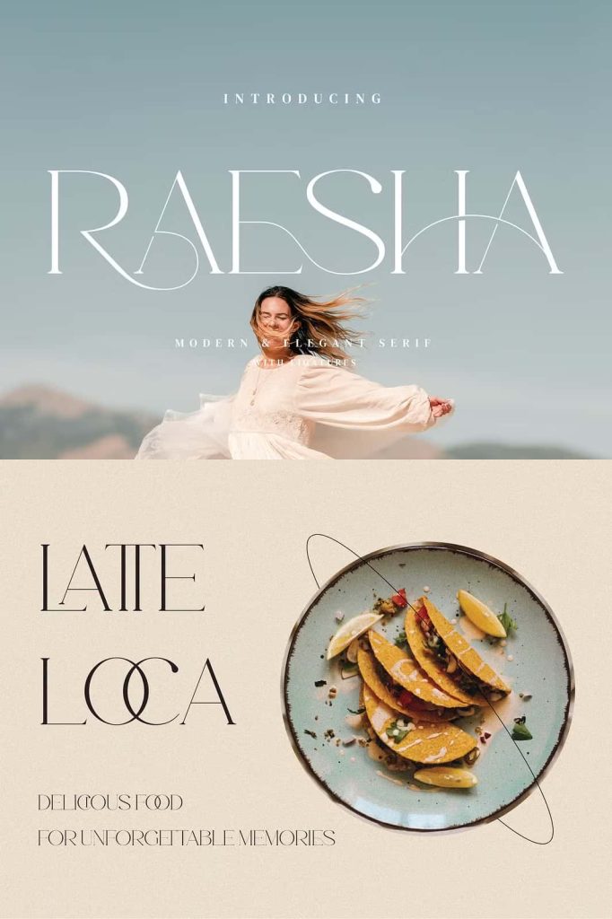 Raesha - Stylish Serif Font - Leasted - Graphics Template Resources