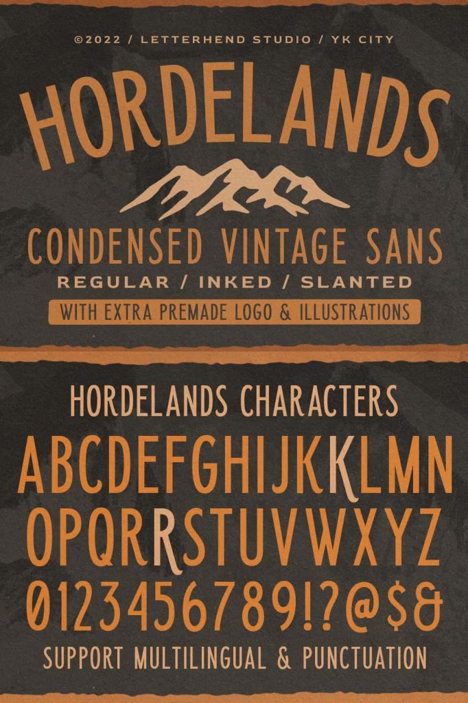 Horderlands - Condensed Vintage Sans - Leasted - Graphics Template ...
