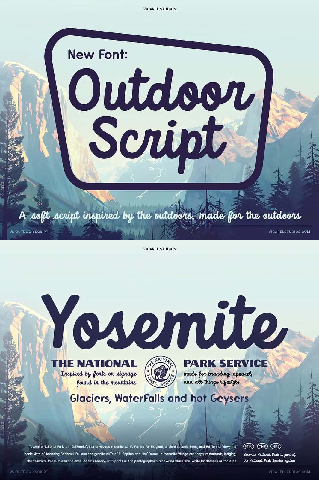 Outdoor Script | National Park Font - Leasted - Graphics Template Resources