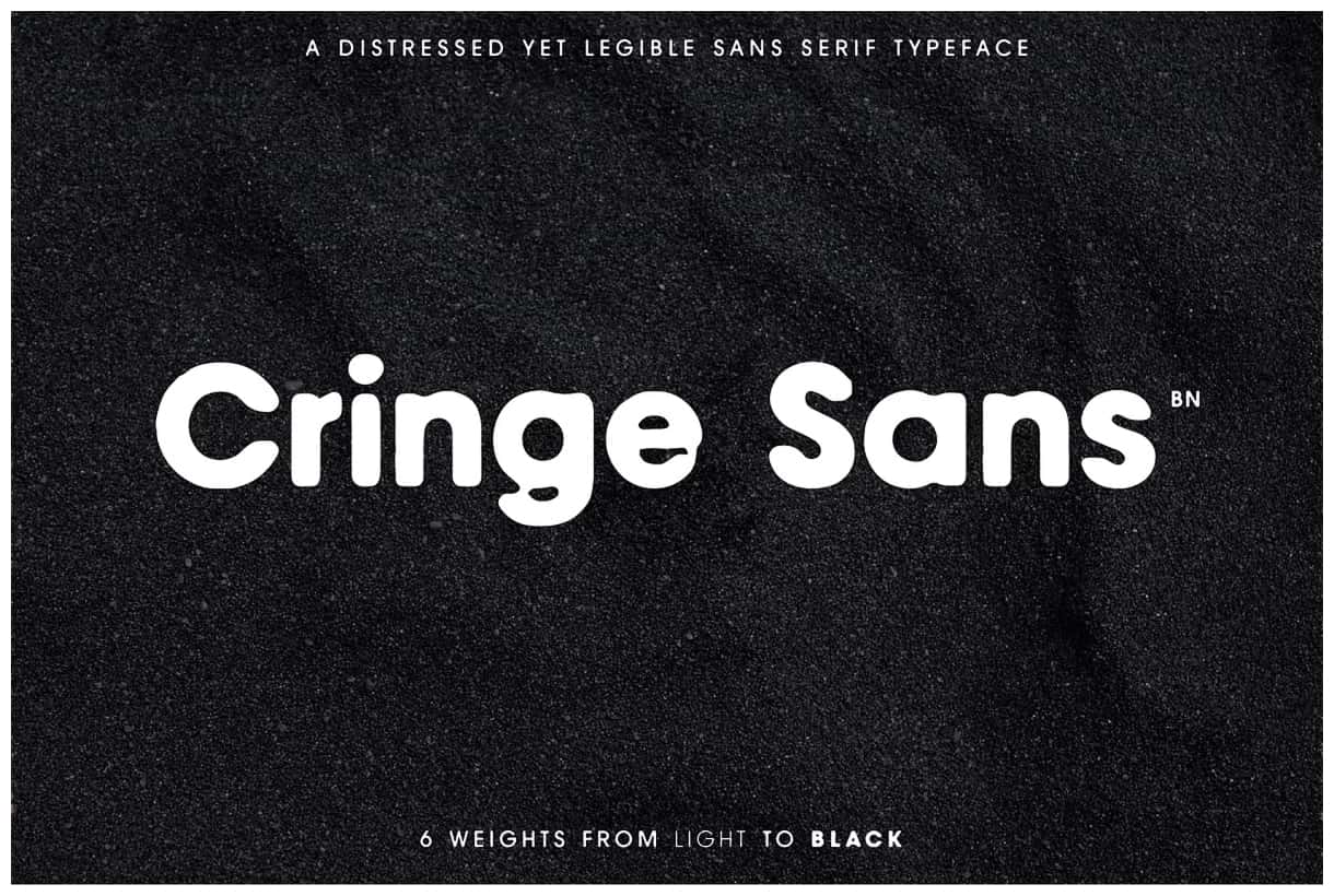 Cringe Sans - A Distressed Typeface - Leasted - Graphics Template Resources