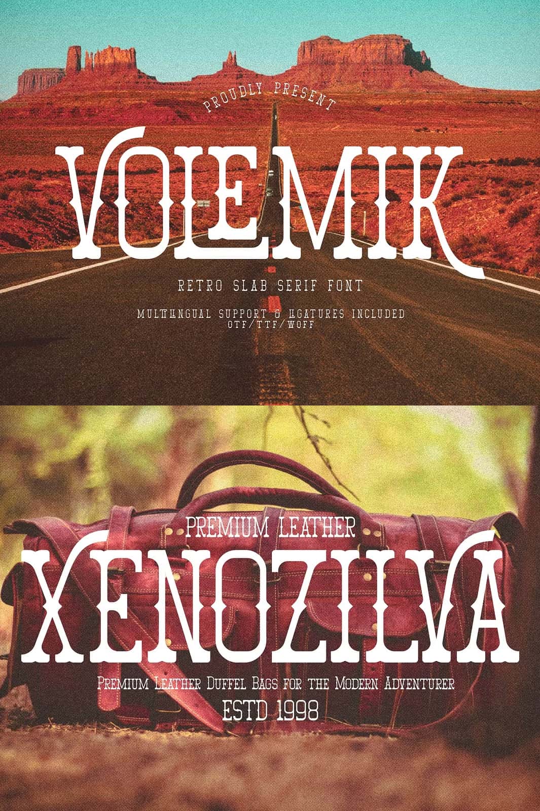 Volemik | Retro Slab Serif Font - Leasted - Graphics Template Resources