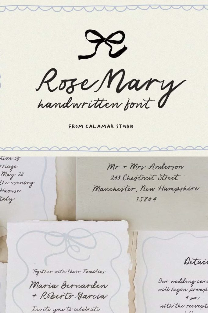 Rose Mary Handwritten Wedding Font - Leasted - Graphics Template Resources