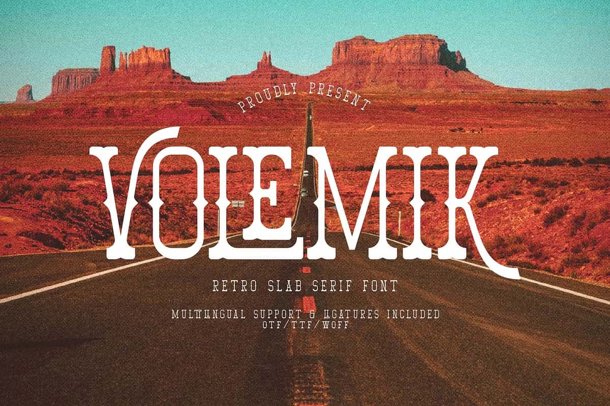 Volemik | Retro Slab Serif Font - Leasted - Graphics Template Resources