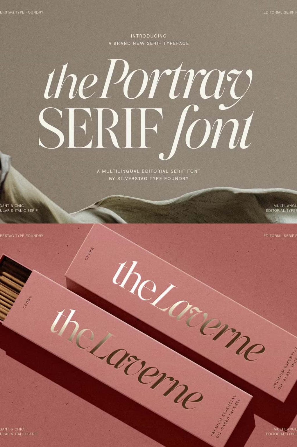 The Portray - Elegant Serif Typeface - Leasted - Graphics Template ...