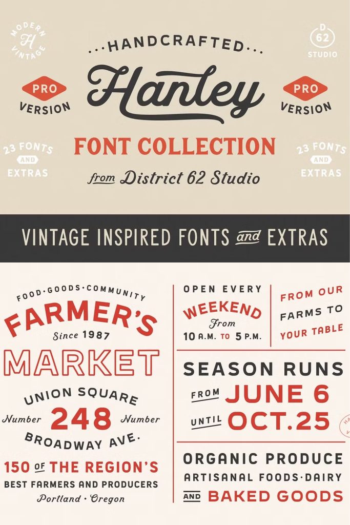 Hanley Pro Font Collection - Leasted - Graphics Template Resources