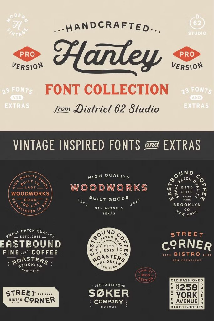 Hanley Pro Font Collection - Leasted - Graphics Template Resources