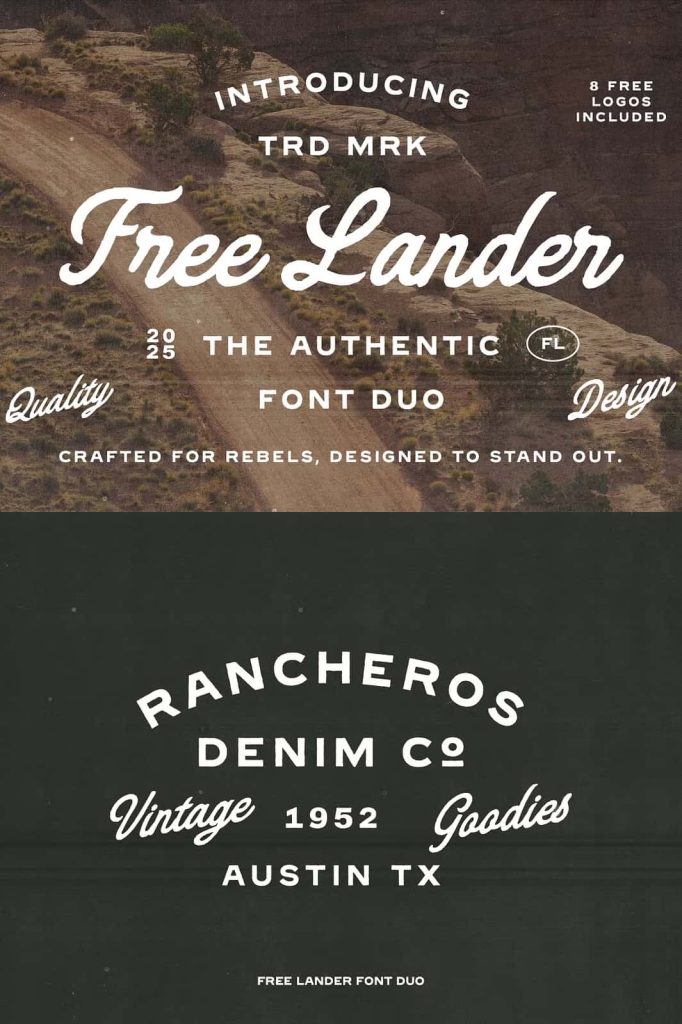 Free Lander - Font Duo - Leasted - Graphics Template Resources
