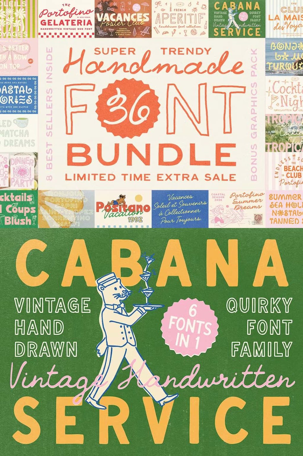 Modern Hand-drawn Trendy Font Bundle - Leasted - Graphics Template ...