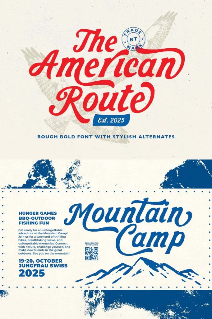 American Route - Rough Bold Font - Leasted - Graphics Template Resources