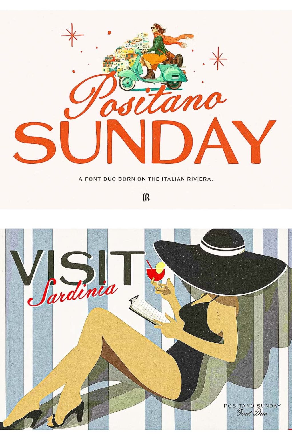 Positano Sunday Font Trio - Leasted - Graphics Template Resources