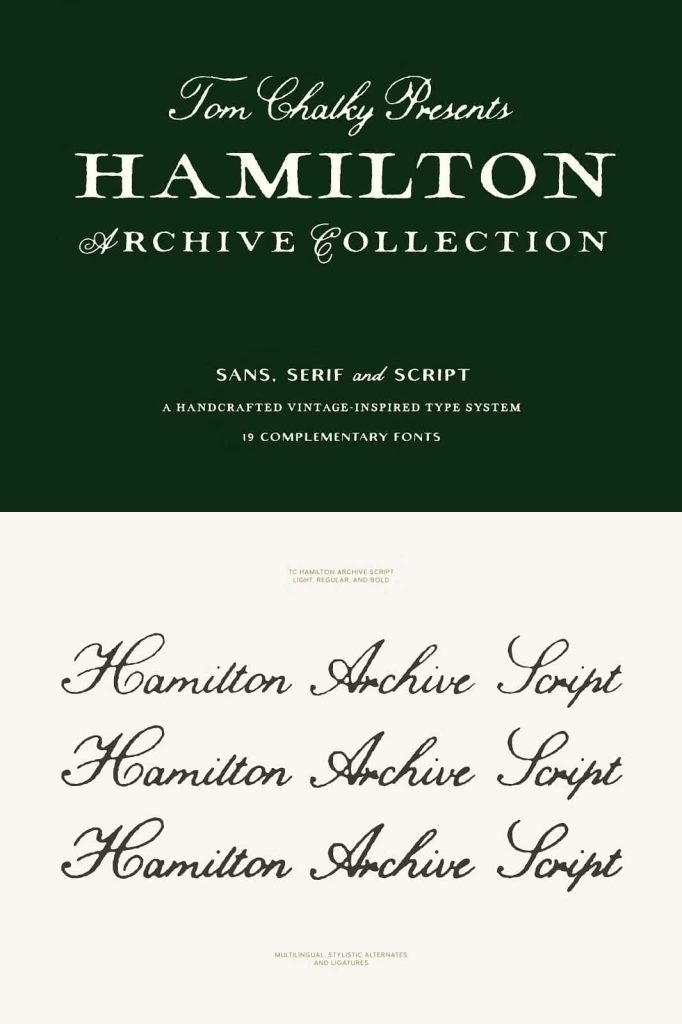 Hamilton Archive Font Collection - Leasted - Graphics Template Resources
