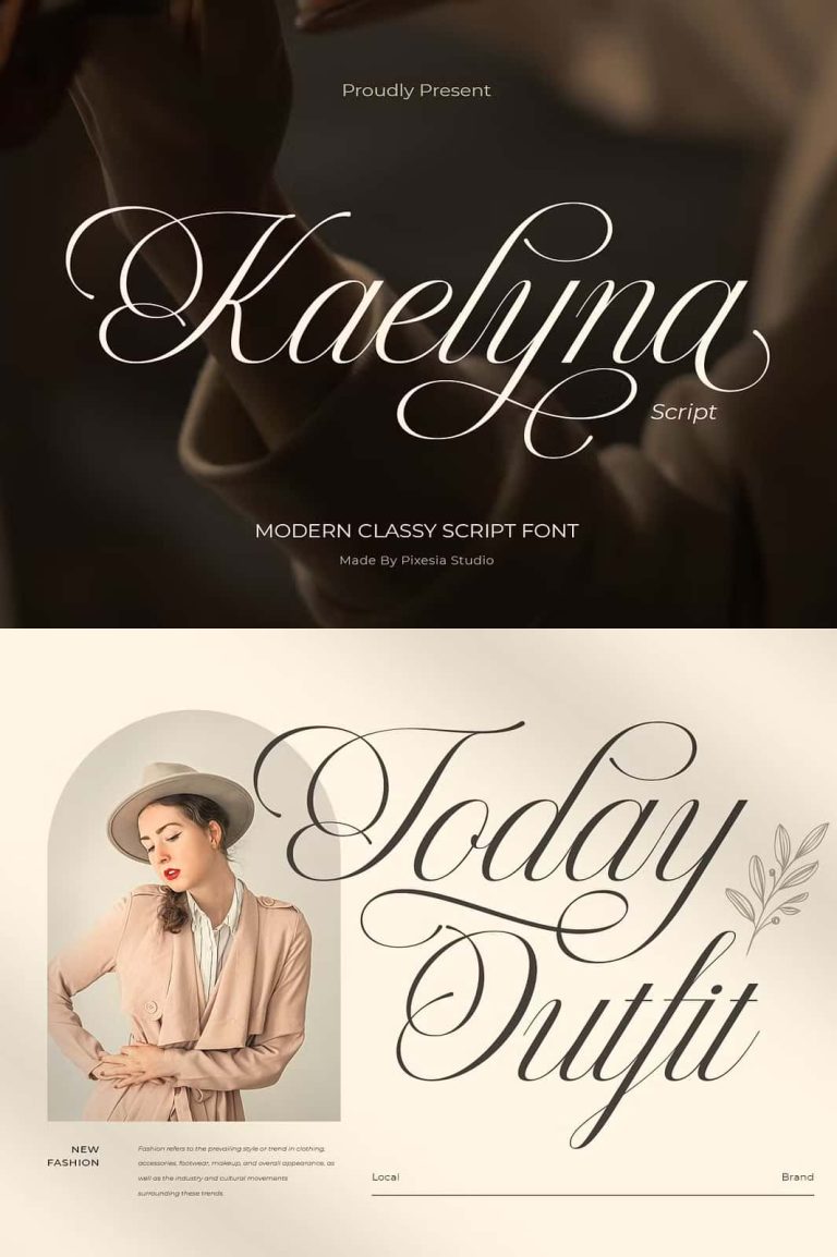 Kaelyna Script - Modern Cursive Font - Leasted - Graphics Template ...