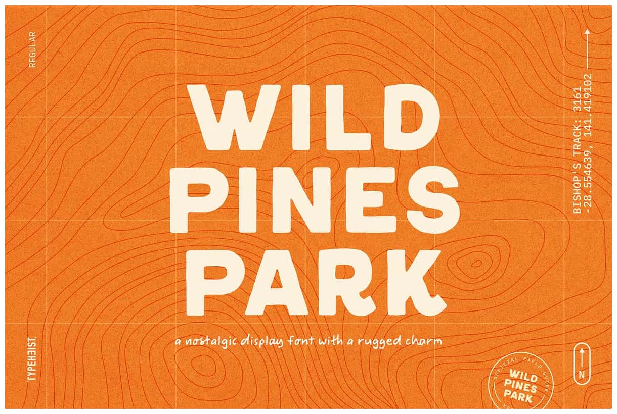 Wild Pines Park National Park Font - Leasted - Graphics Template Resources