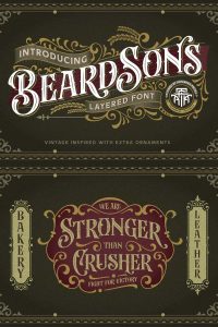 Beardsons - Layered Font - Leasted - Graphics Template Resources