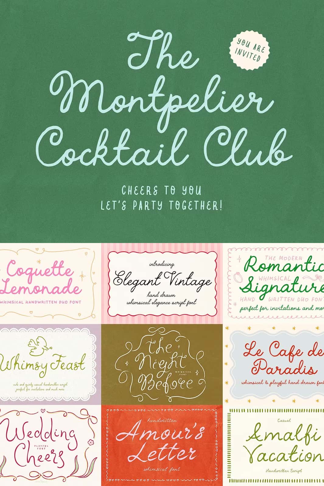 Whimsical Handwritten Font Bundle - Leasted - Graphics Template Resources