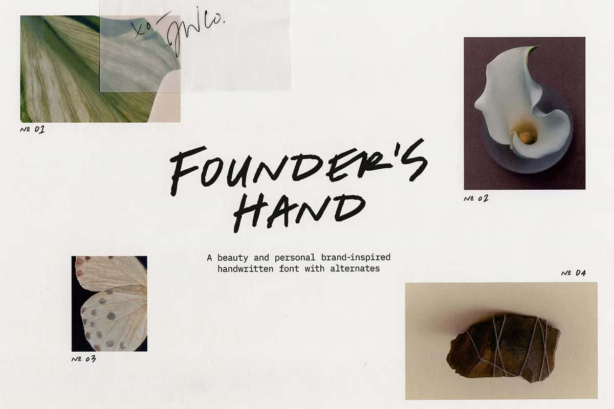 Founder’s Hand Handwritten Notes - Leasted - Graphics Template Resources