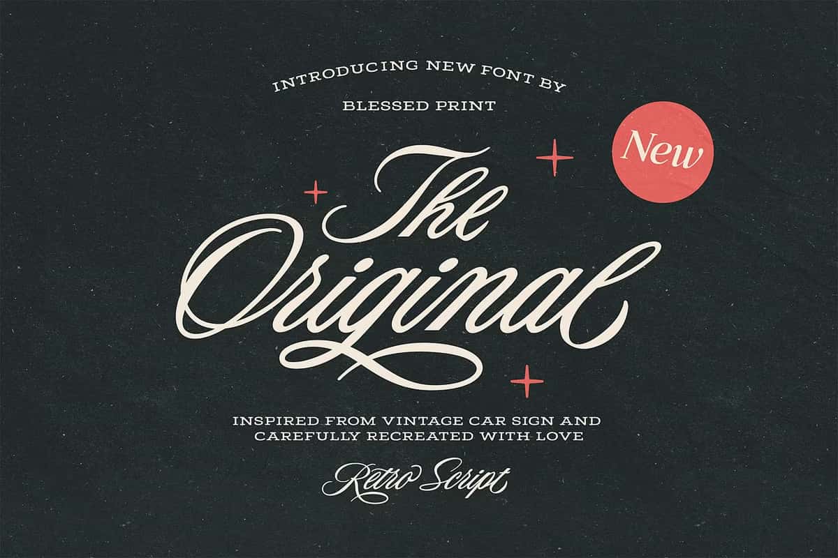 The Original - Retro Script - Leasted - Graphics Template Resources