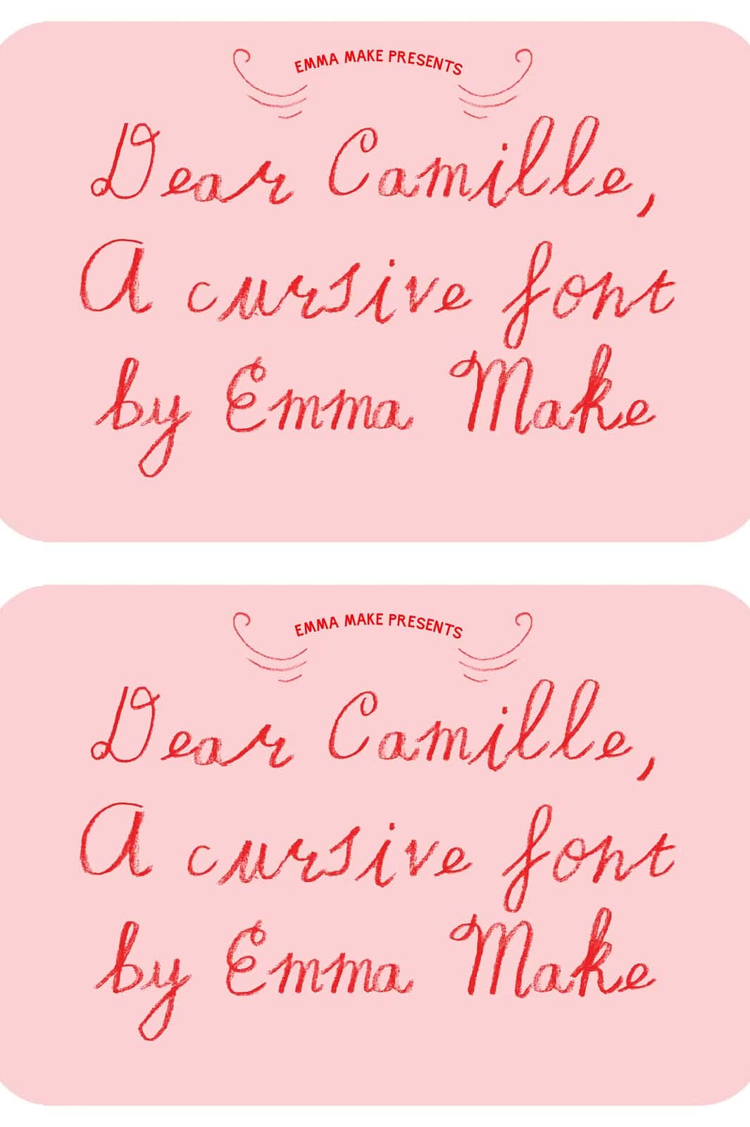Dear Camille; A truly cursive font - Leasted - Graphics Template Resources