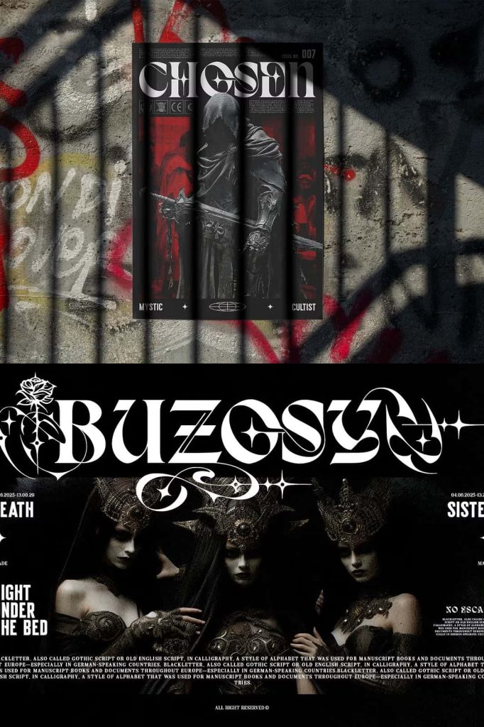 Dark Reborn Typeface - Leasted - Graphics Template Resources