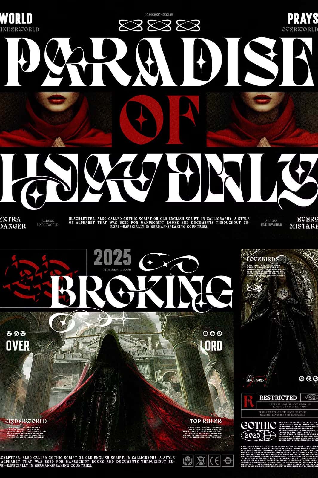 Dark Reborn Typeface - Leasted - Graphics Template Resources